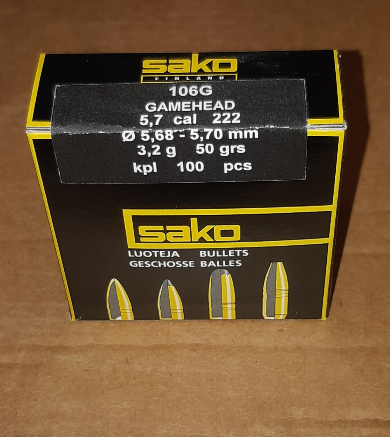 SAKO 106G .224 3,2G O.V. LUOTI 100 kpl - Häijään Urheilutarvike verkkokauppa